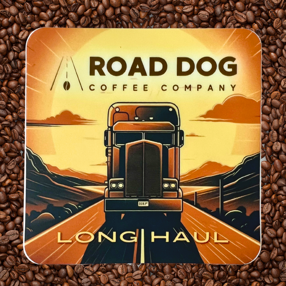 Long Haul Square Sticker - Road Dog Coffee Company™